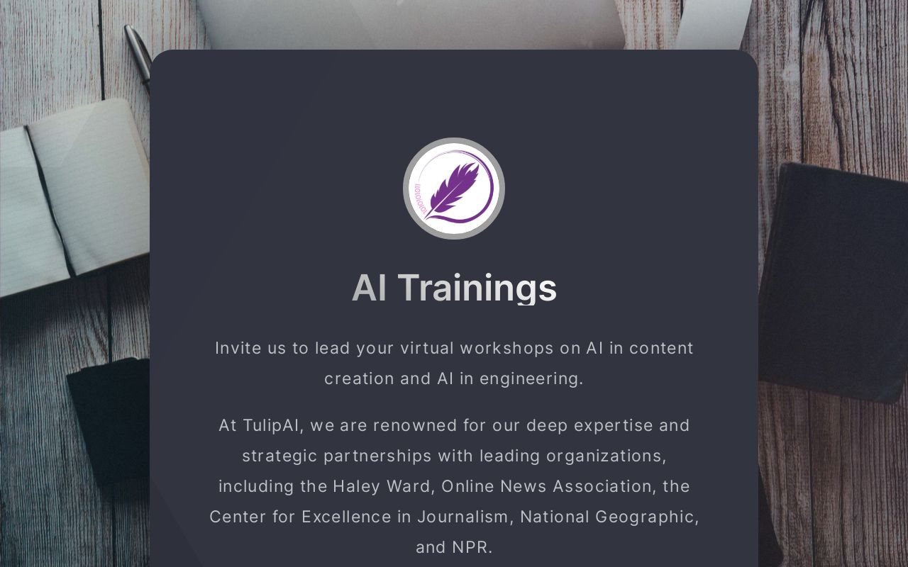AI Training, Workshops, Consultation
